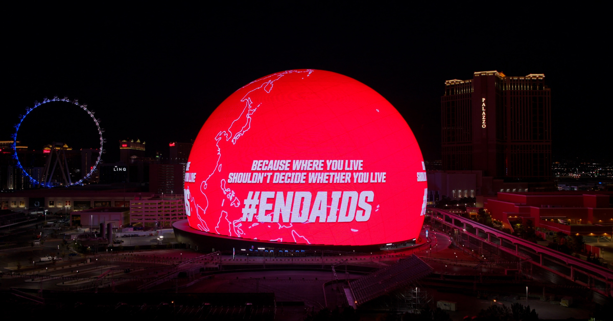 U2 Turns Sphere (RED) for World AIDS Day - ONE.org US